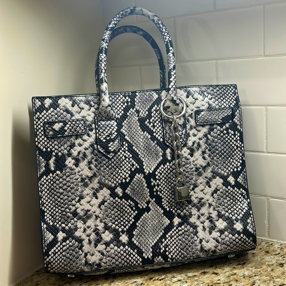 Aldo | Bags | Aldo Faux Snakeskin Bag Purse With Handles | Poshmark